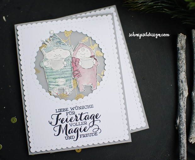 Weihnachtskarte – Buddy & Jolly | schnipseldesign