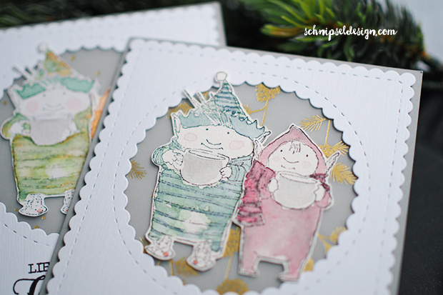 Weihnachtskarte – Buddy & Jolly | schnipseldesign