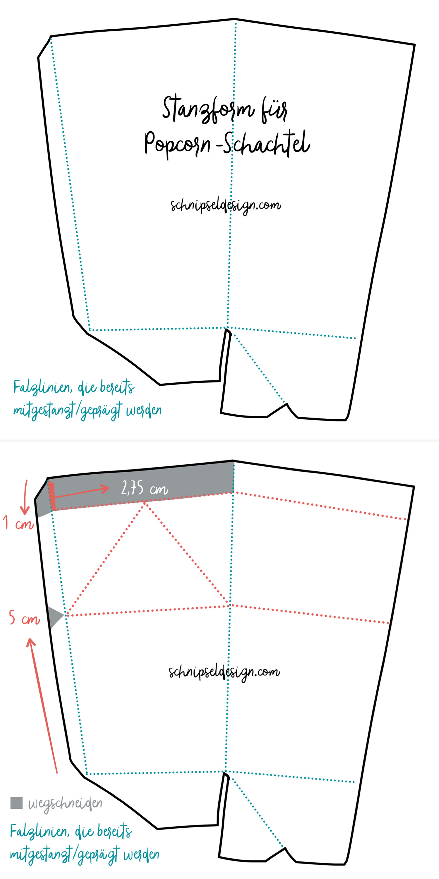 Popcorn-Schachtel | C’est La SchnipselRitter | schnipseldesign